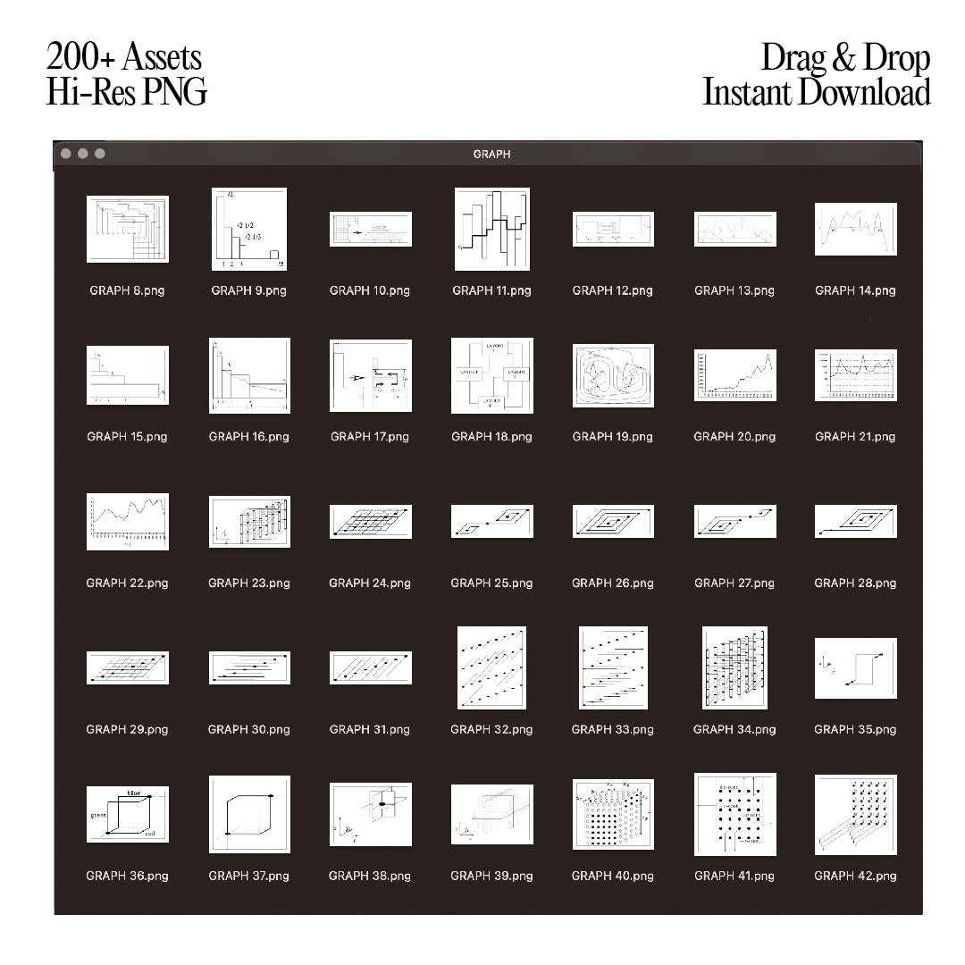 Graphs Asset Pack Over 200 Graphics Icons Another Department